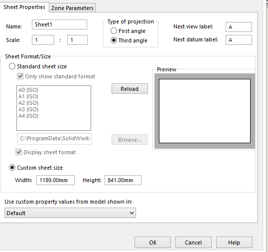 HƯỚNG DẪN CÁCH CHỈNH SỬA VÀ TÙY CHỈNH ĐỊNH DẠNG TRANG TRONG SOLIDWORKS ...