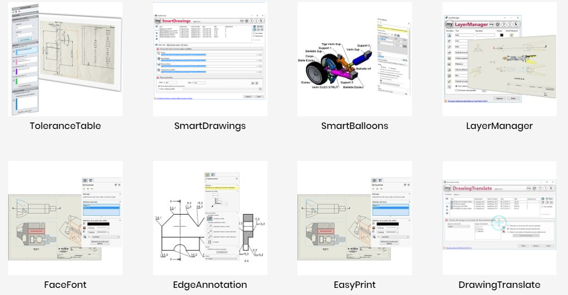 Nhóm công cụ Drawingtools trong myCADtools - ViHoth