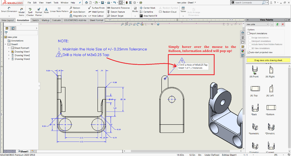 nâng cao hiệu suất thiết kế SOLIDWORKS Drawings